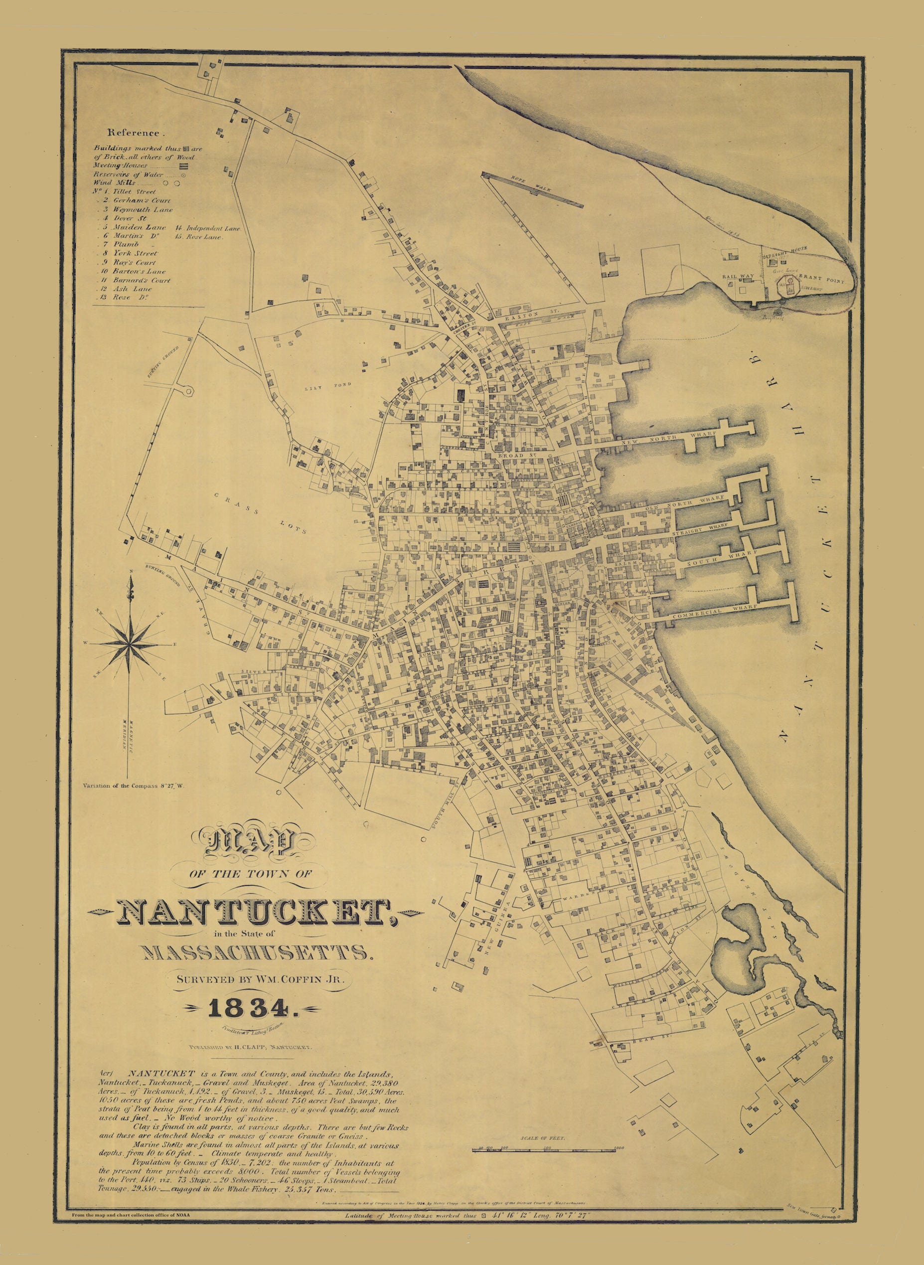 Nantucket Town Map