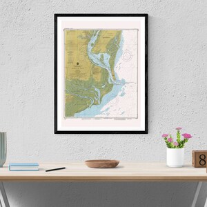 Winyah Bay Map - South Carolina Chart 1984 - Nautical Chart Print ...