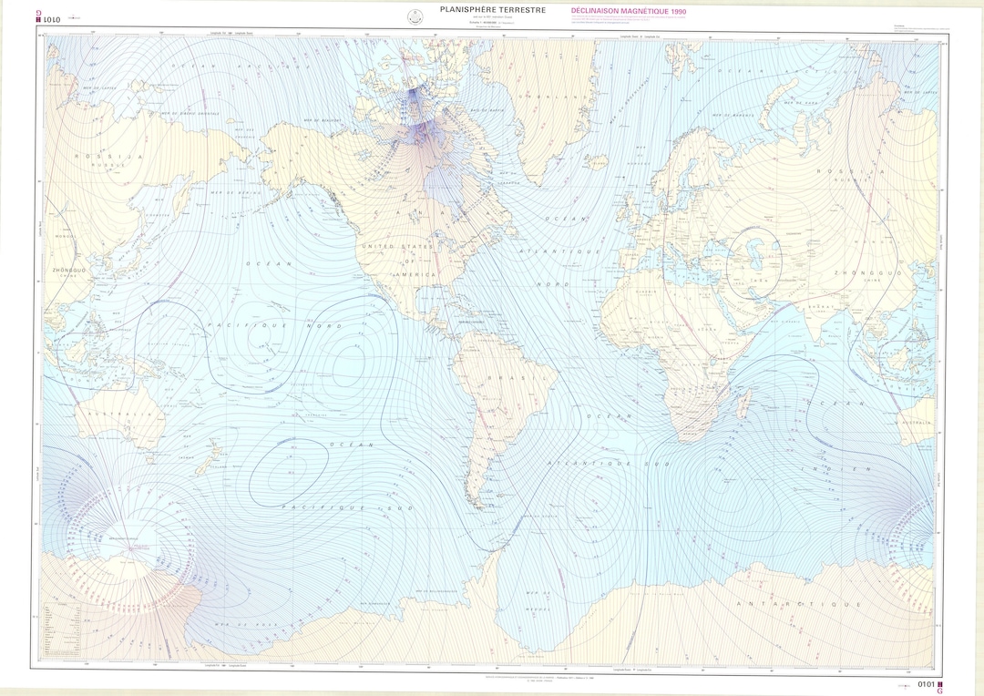 World Map - Magnetic Map 1990 - Etsy