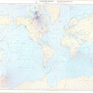 World Map - Magnetic Map 1990 - Etsy