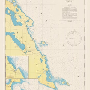 Lake Huron - Presque Isle and Rockport Harbors Map 1949 - Nautical ...