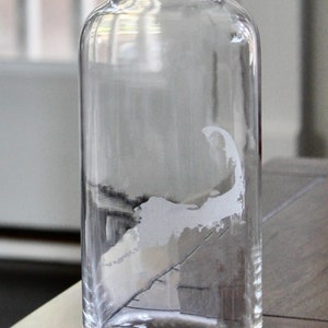 Cape Cod Engraved Glass Carafe - Etsy