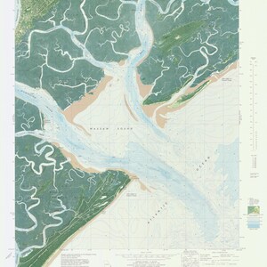 Wassaw Sound Map 1978 - Nautical Chart Print - Etsy