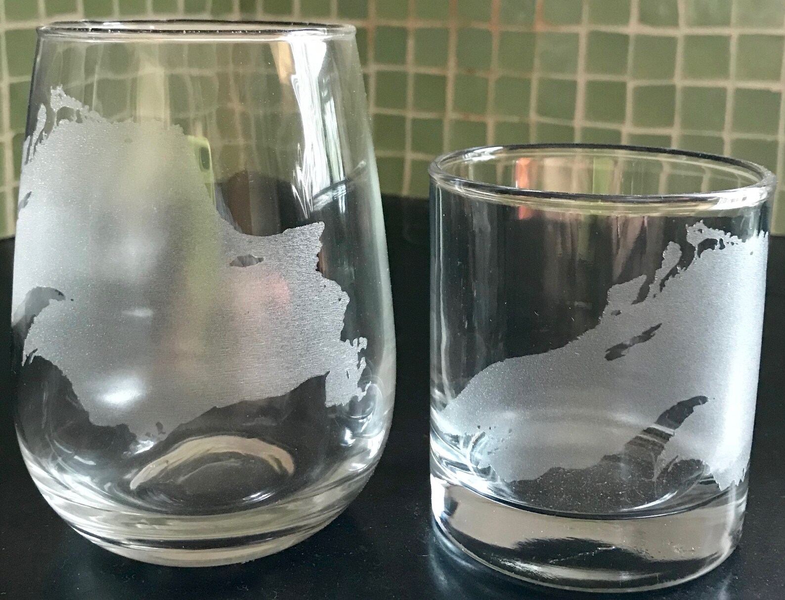 Lake Superior Map Glasses - Etsy