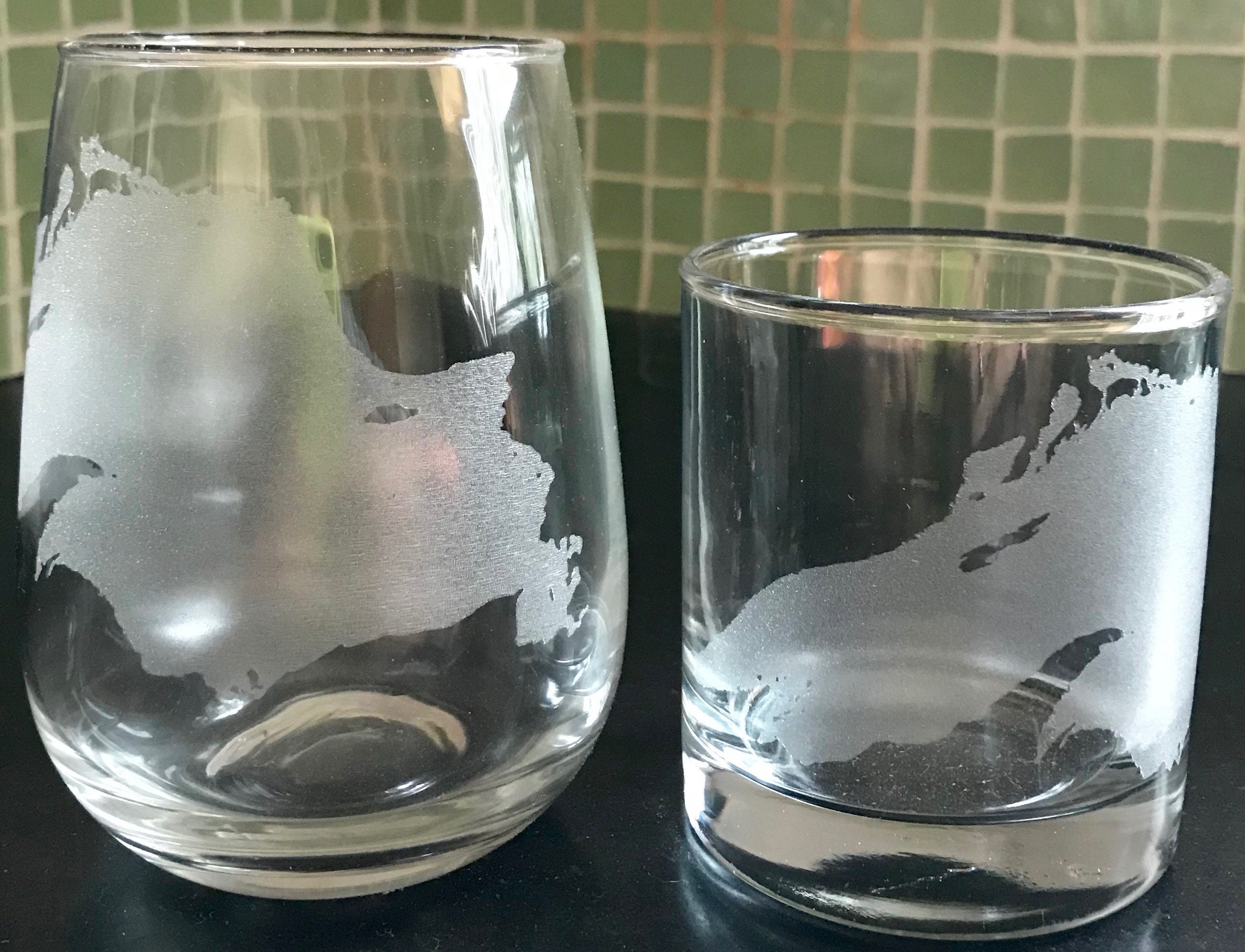 Lake Superior Map Glasses - Etsy