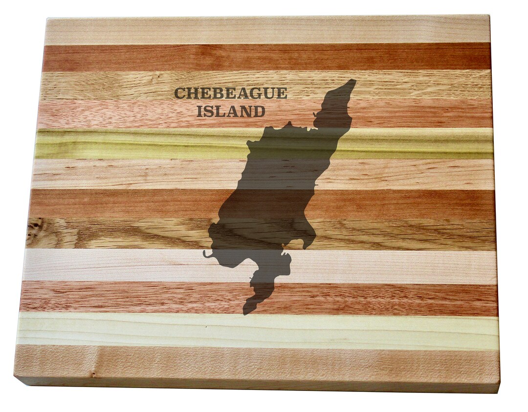Chebeague Island Map Engraved Wooden Serving Board & Bar Board - Etsy