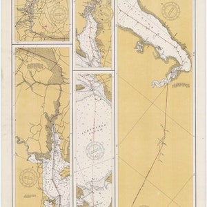 Intracoastal Waterway Map - Norfolk to Pungo River - 1936 - Nautical ...