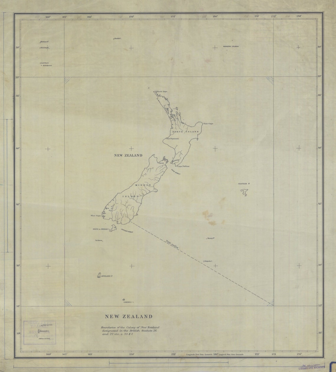 New Zealand Chart 1700s - Etsy