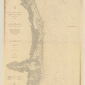 Barnegat Inlet to Absecon Inlet Map 1879 - Nautical Chart Print - Etsy