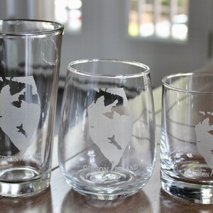 Gibson Island Map Glasses - Etsy