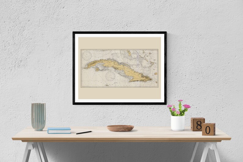 Cuba Nautical Map - 1933 - Nautical Chart Print - Etsy