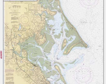 Pensacola Bay Map Nautical Chart Print - Etsy