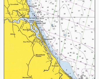 Scituate Harbor Map - Etsy