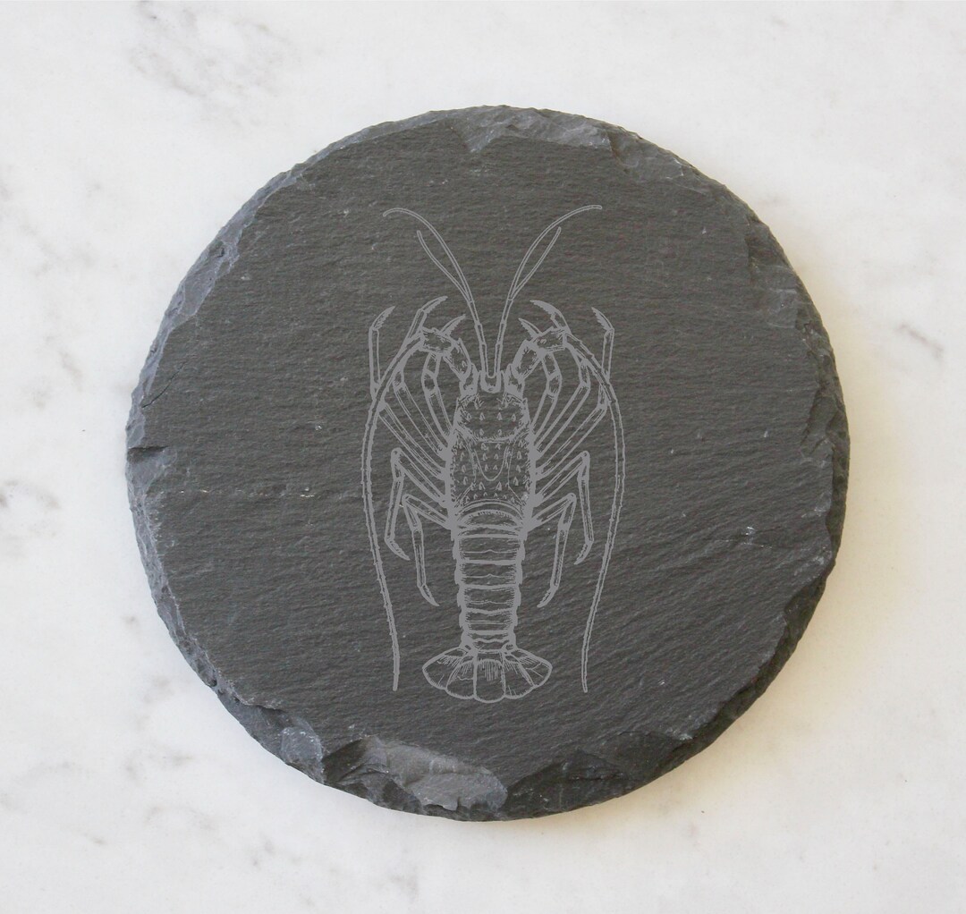 Spiny Lobster Coaster Set (slate and Leatherette Coaster Sets) - Etsy