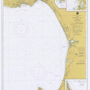 Monterey Bay Map - 1983 - Nautical Chart Print - Etsy