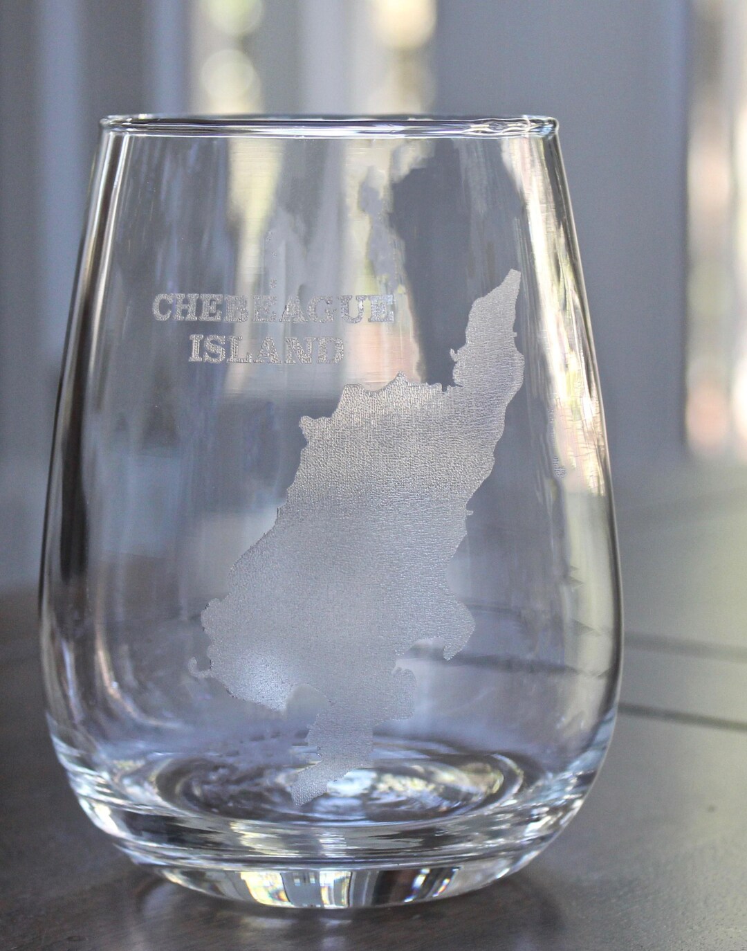 Chebeague Island Map - Maine - Laser Engraved Glasses - Coastal Gift - Etsy