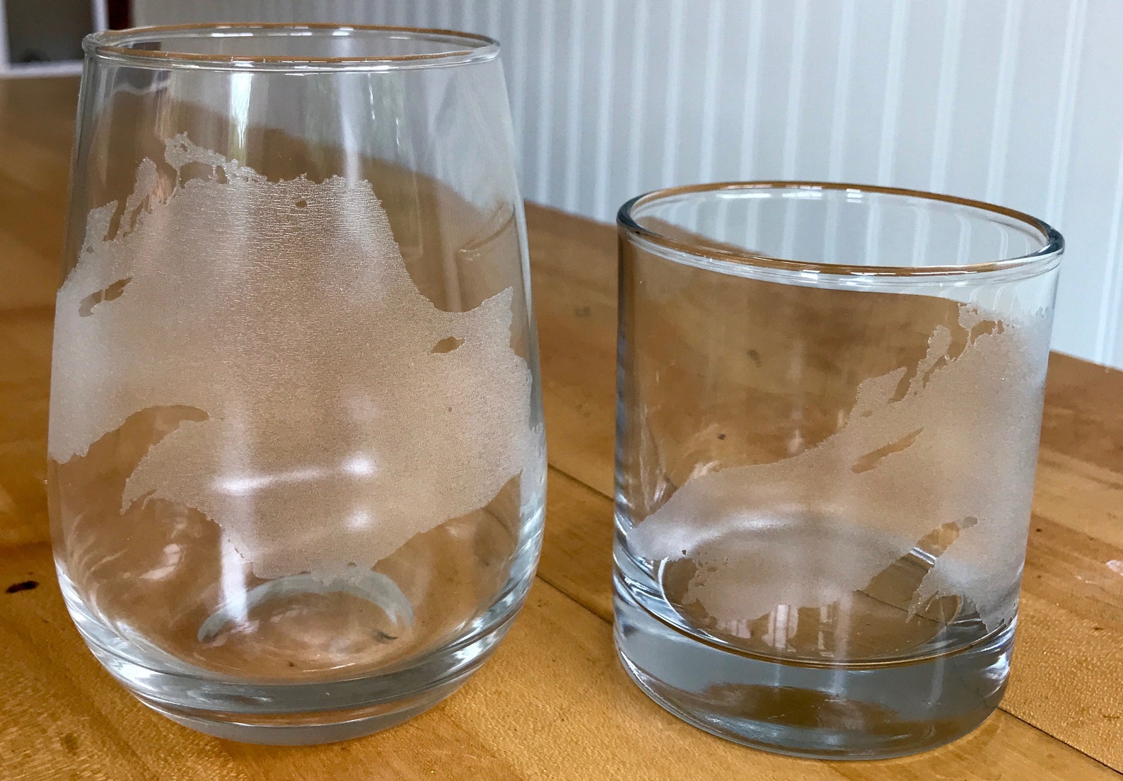 Lake Superior Map Glasses - Etsy