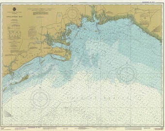 Mobile Bay Map Alabama 1984 Nautical Chart Print - Etsy