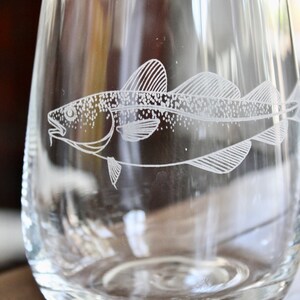 Cod Fish Engraved Glasses - Etsy