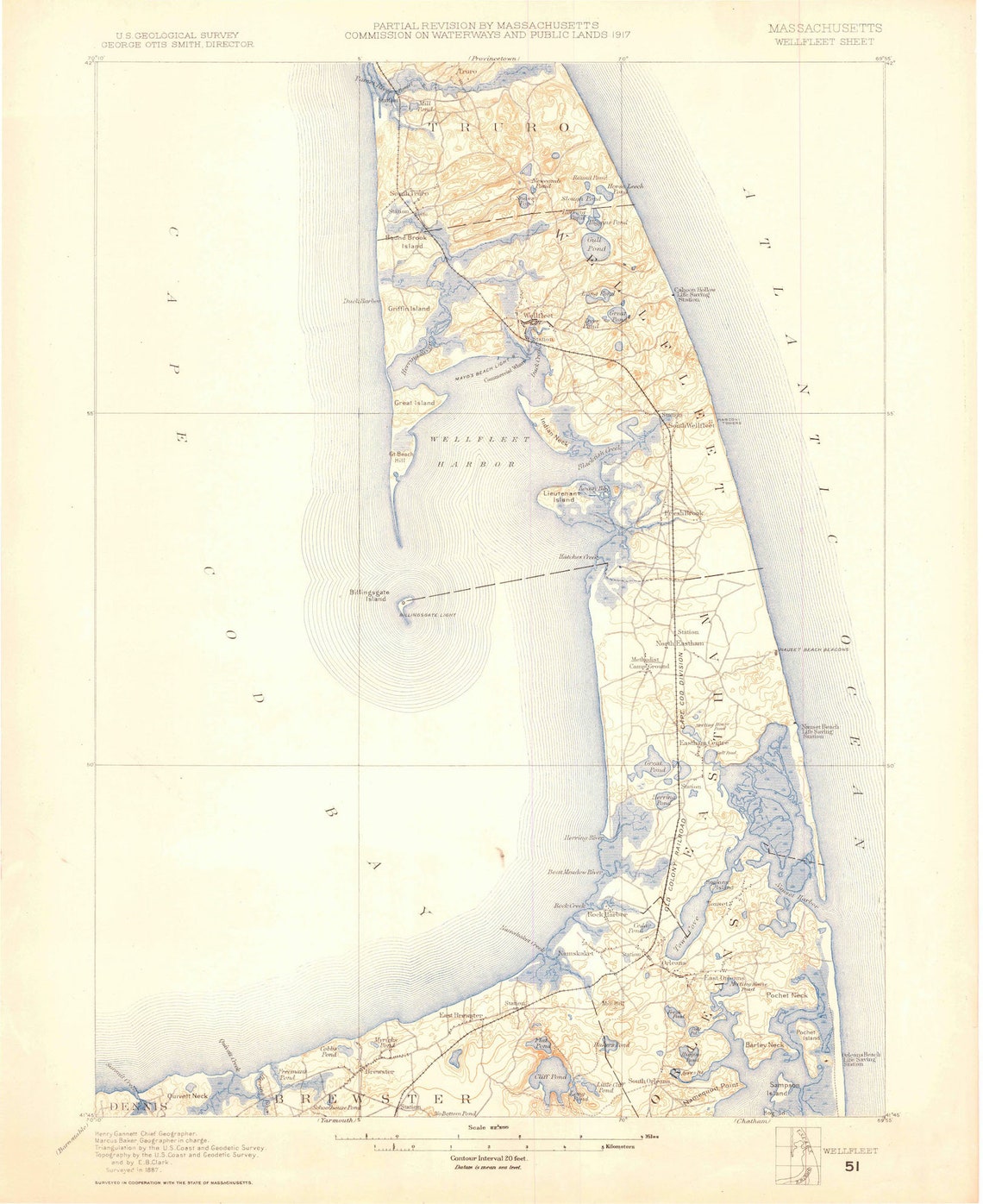 Wellfleet Map 1887 - Nautical Chart Print - Etsy