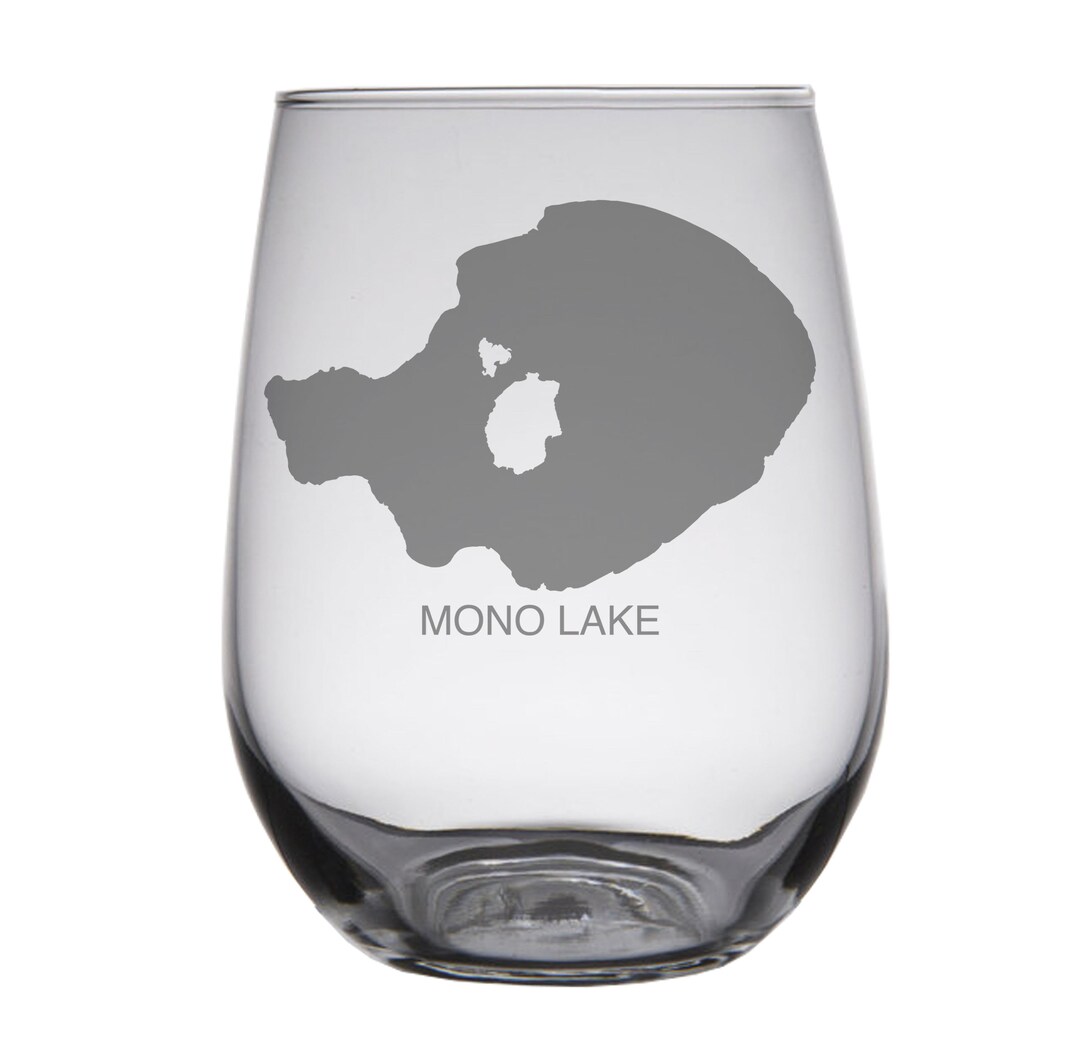 Mono Lake (CA) Map Engraved Glasses - Etsy