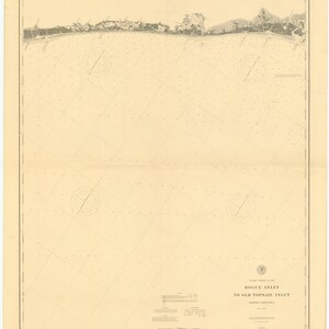 Bogue Inlet to Old Topsail Inlet Historical Map 1889 - Nautical Chart ...