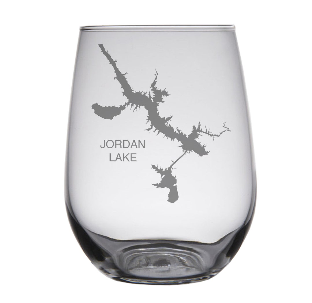 Jordan Lake, AL Map Engraved Glasses - Etsy