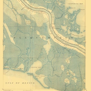 Quarantine (LA) Map - 1892 - Nautical Chart Print - Etsy