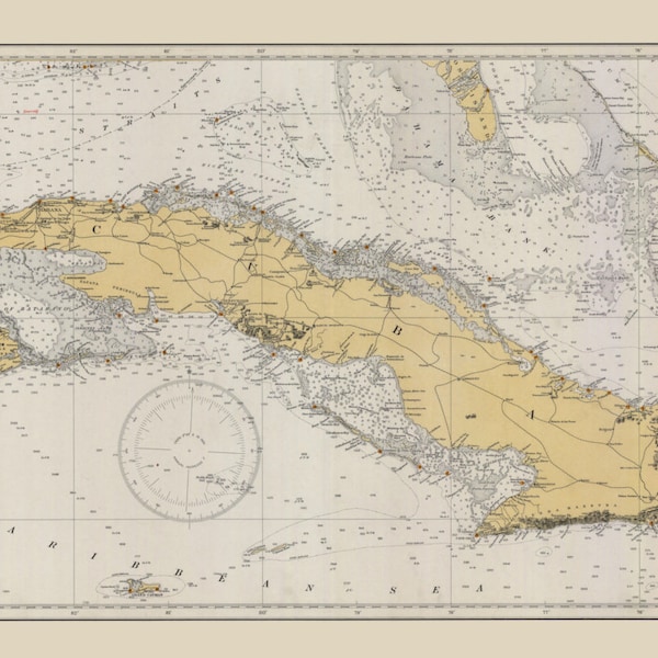 Cuban Map - Etsy