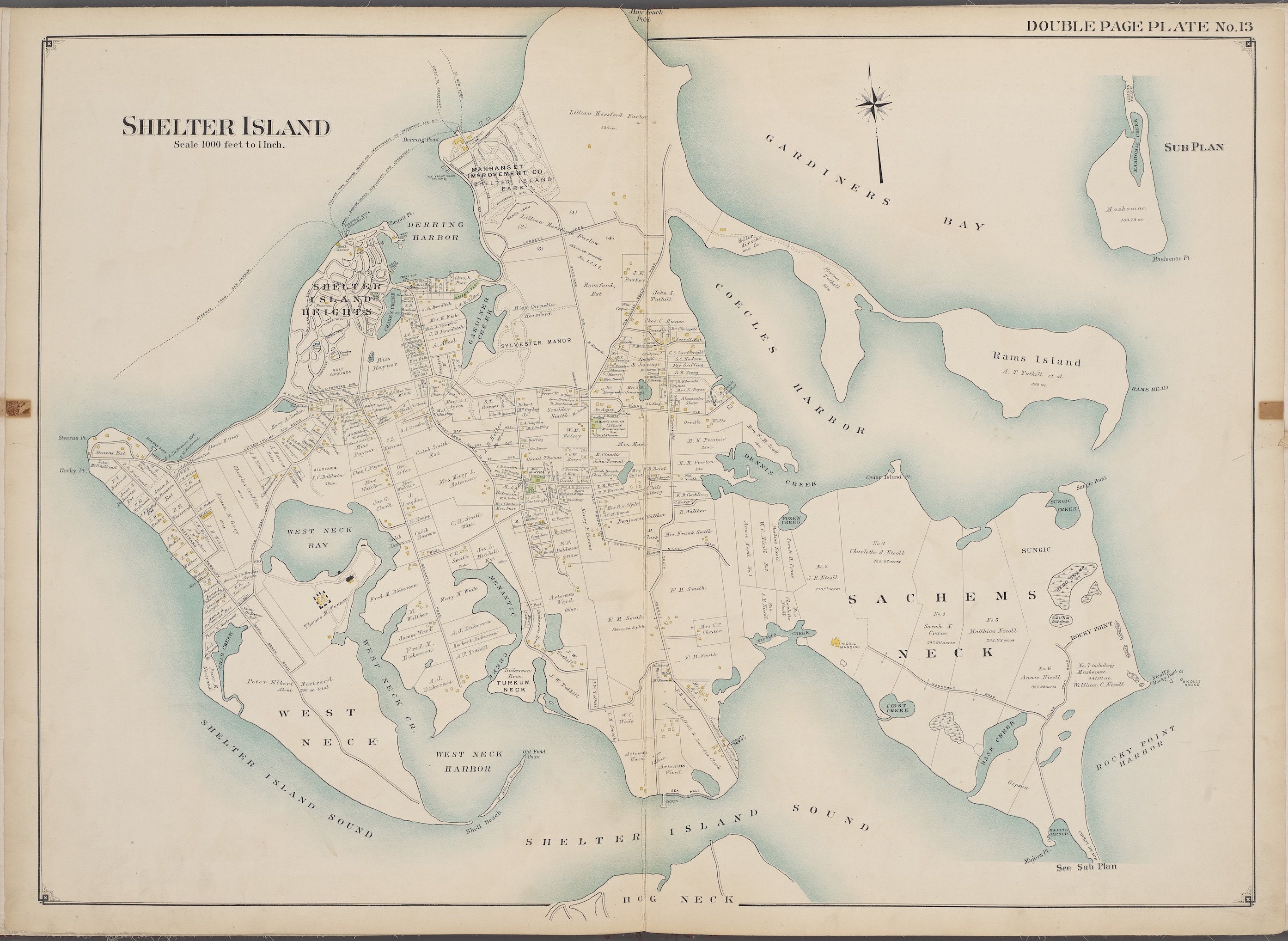 Shelter Island Map Nautical Chart Print - Etsy