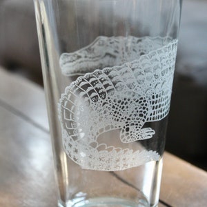 Alligator Engraved Glasses - Etsy