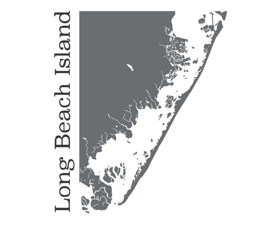 Long Beach Island Map Engraved Wooden Serving Board & Bar Board - Etsy