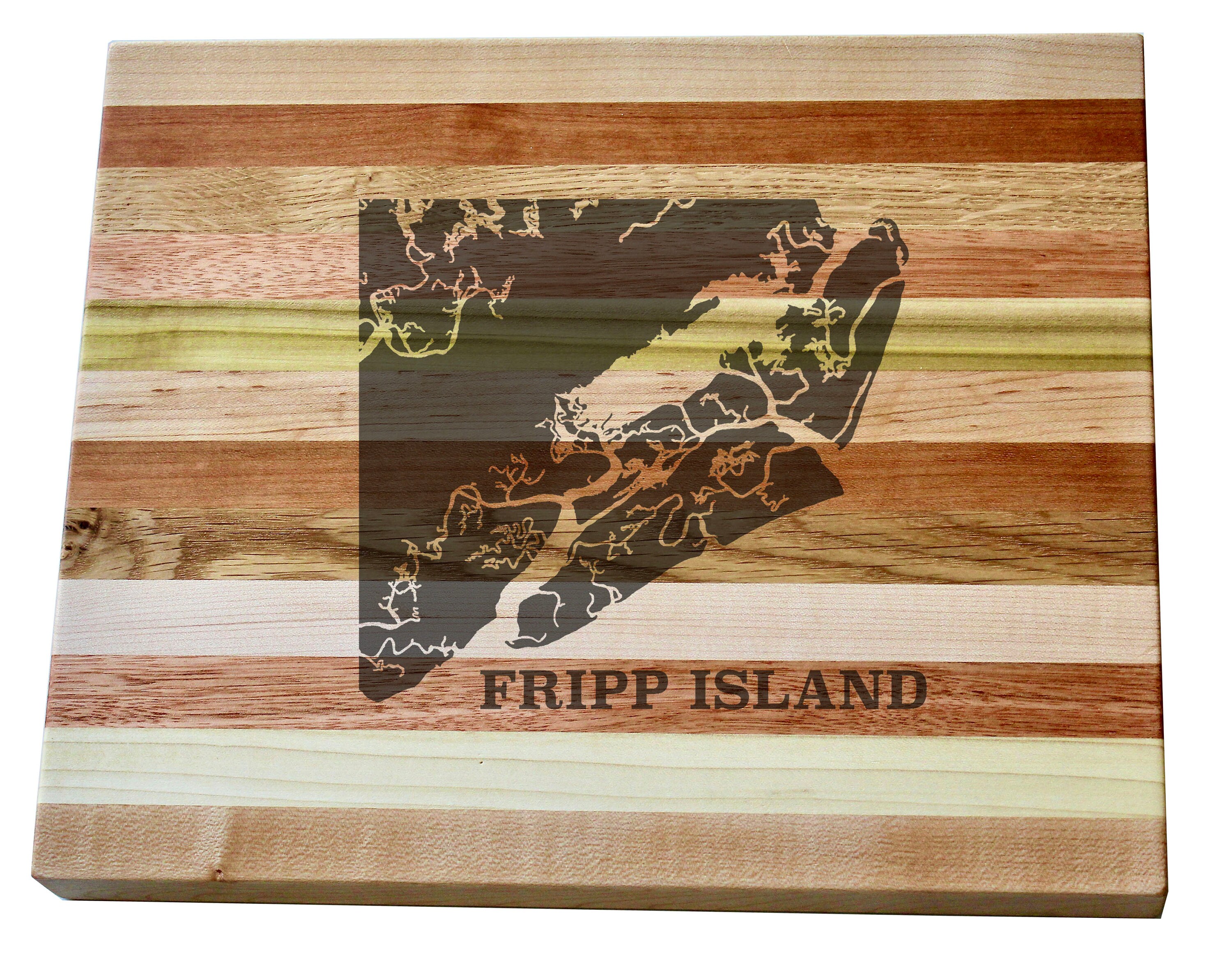 Fripp Island Map Engraved Wooden Serving Board & Bar Board - Etsy