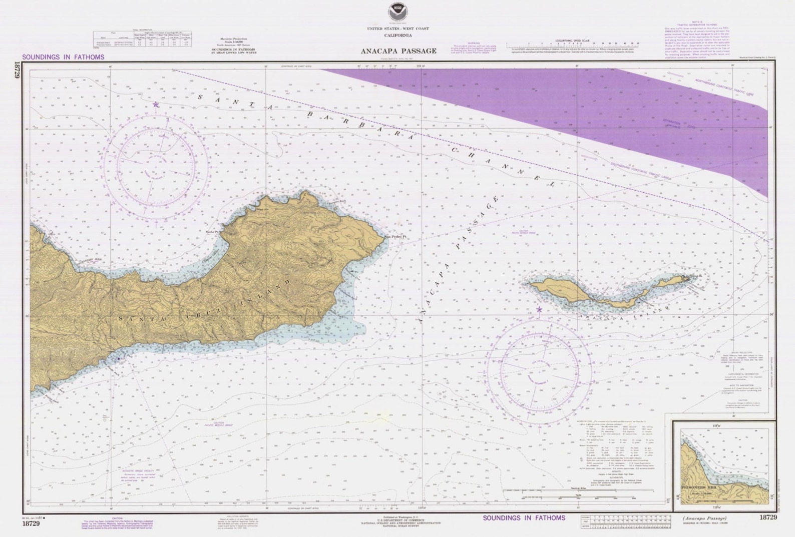 Anacapa Passage Map 1981 - Nautical Chart Print - Etsy