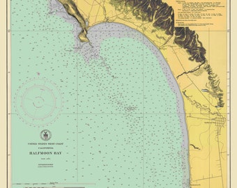 Half Moon Bay Map Print - Etsy