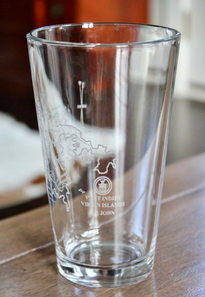 St. John Map Glasses Line Design - Etsy