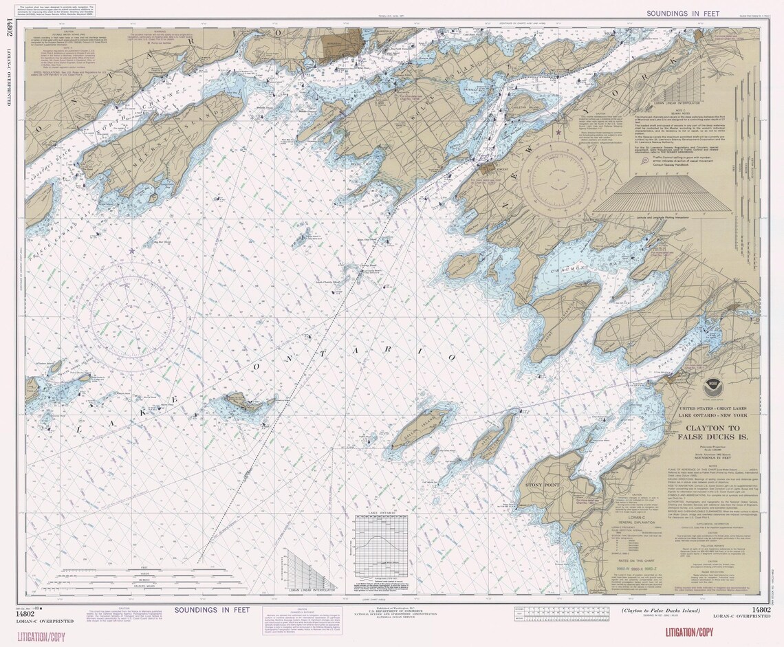 Clayton to False Ducks Island Map 1989 Nautical Chart - Etsy