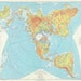Global Chart of the World - USAF Map - 1957 - Etsy
