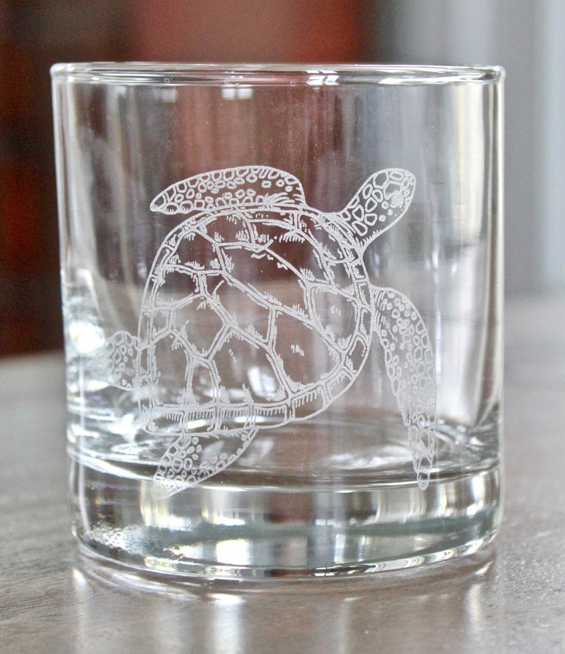 Sea Turtle Engraved Glasses - Etsy