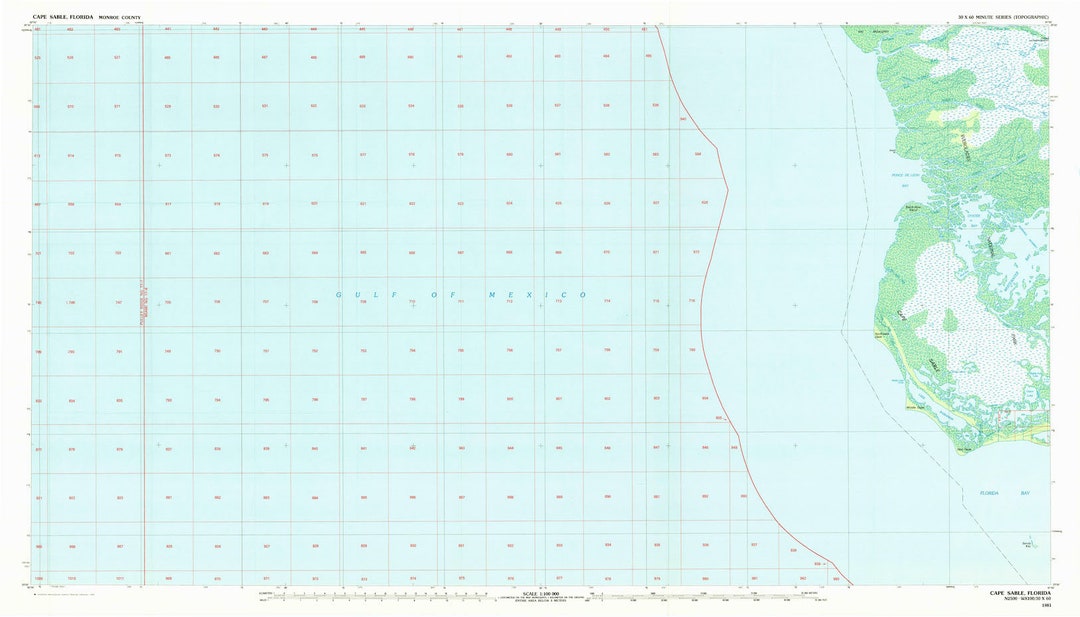 Cape Sable Map 1981 - Nautical Chart Print - Etsy