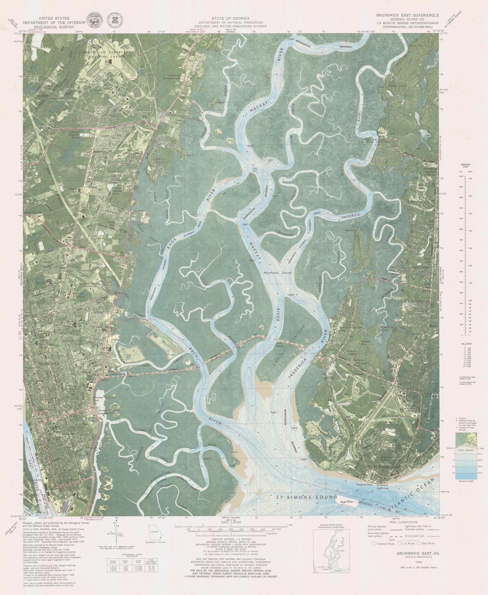 Brunswick East Map 1979 - Nautical Chart Print - Etsy