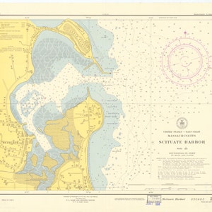 Scituate Harbor Map 1954 - Nautical Chart Print - Etsy