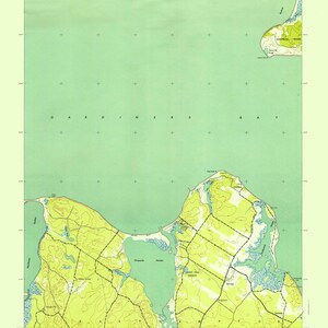 Gardiners Island (west) Map - 1944 - Etsy