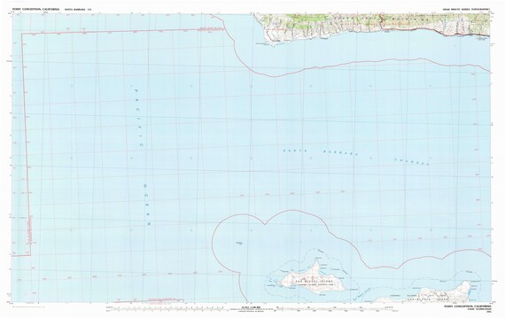 Point Conception California Topographic Map 1981 | Etsy