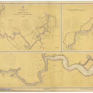 Satilla River Map 1920 - Nautical Chart Print - Etsy