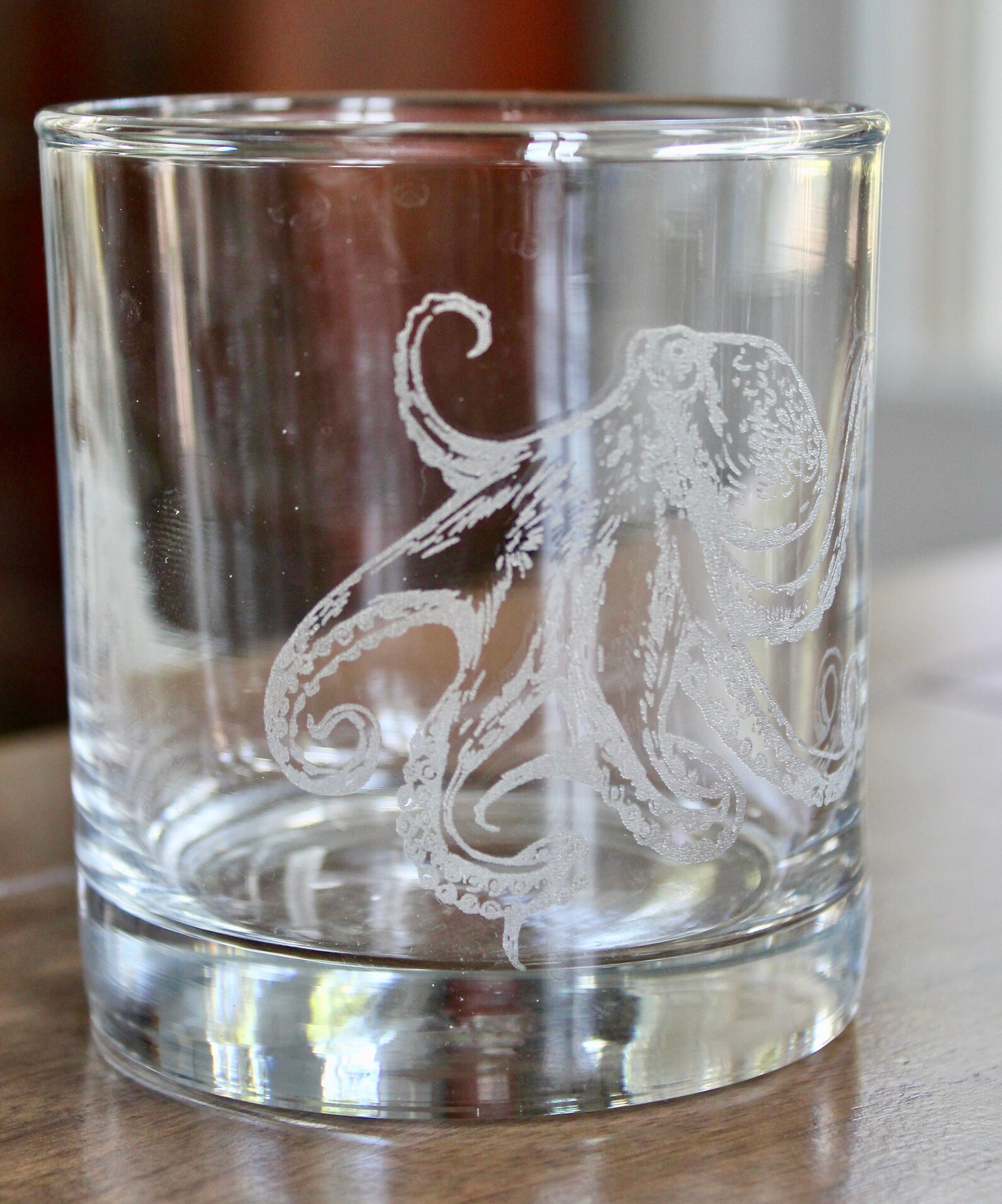 Octopus Engraved Glasses | Etsy