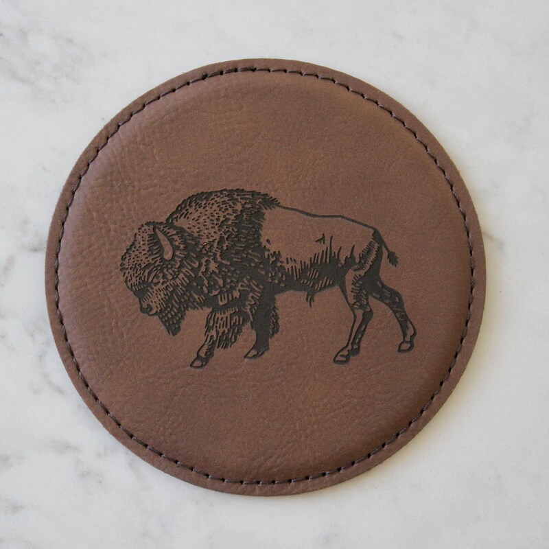 Leather Coaster - Etsy