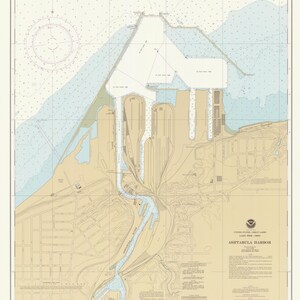 Lake Erie - Ashtabula Harbor Map 1985 - Nautical Chart Print - Etsy