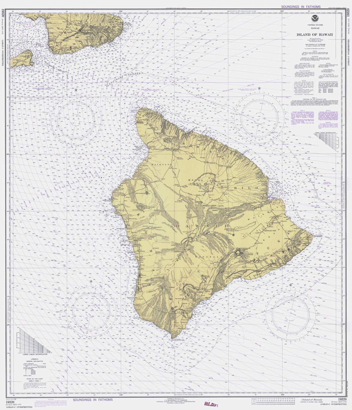 Hawaii Map Historic Chart 1978 Nautical Chart Print - Etsy