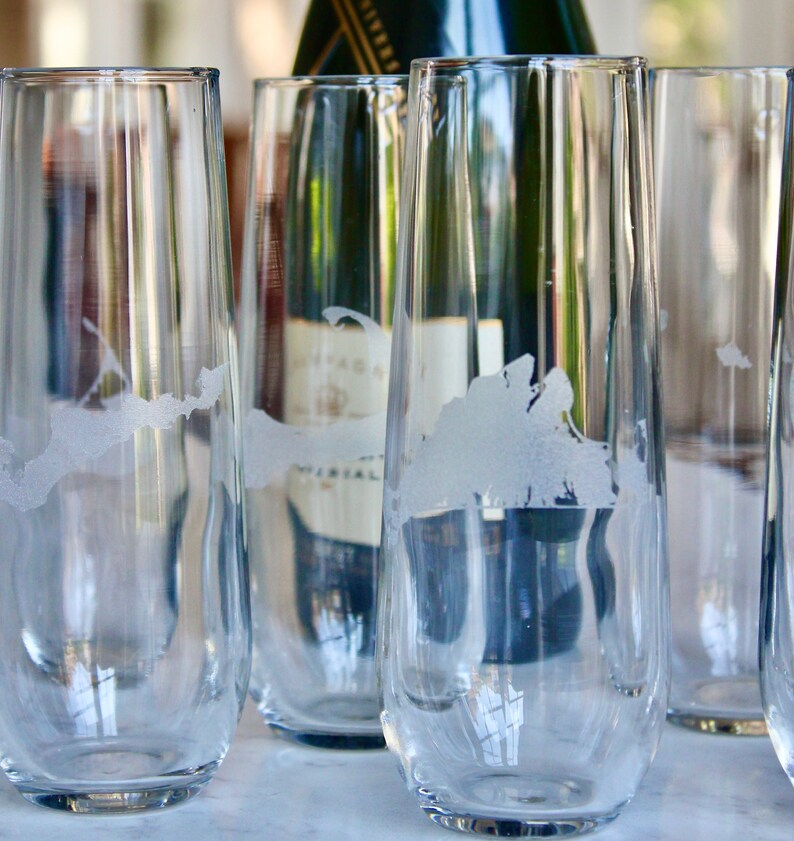 Mackinac Island Map Glasses - Etsy